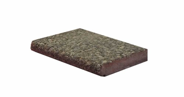 Concrete Bullnose Coping Paver - Exposed Aggregate 600 x 300mm Traditional